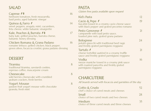 Cotto e Crudo | Menu