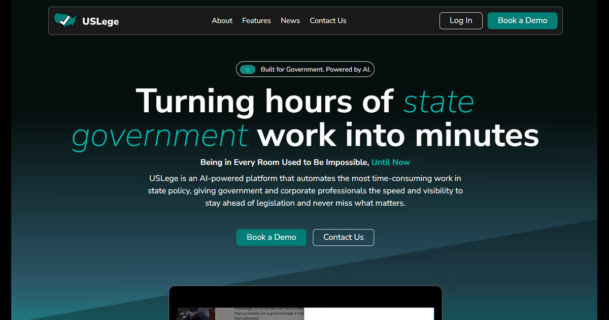AI Bill & Legislative Tracking Software | USLege
