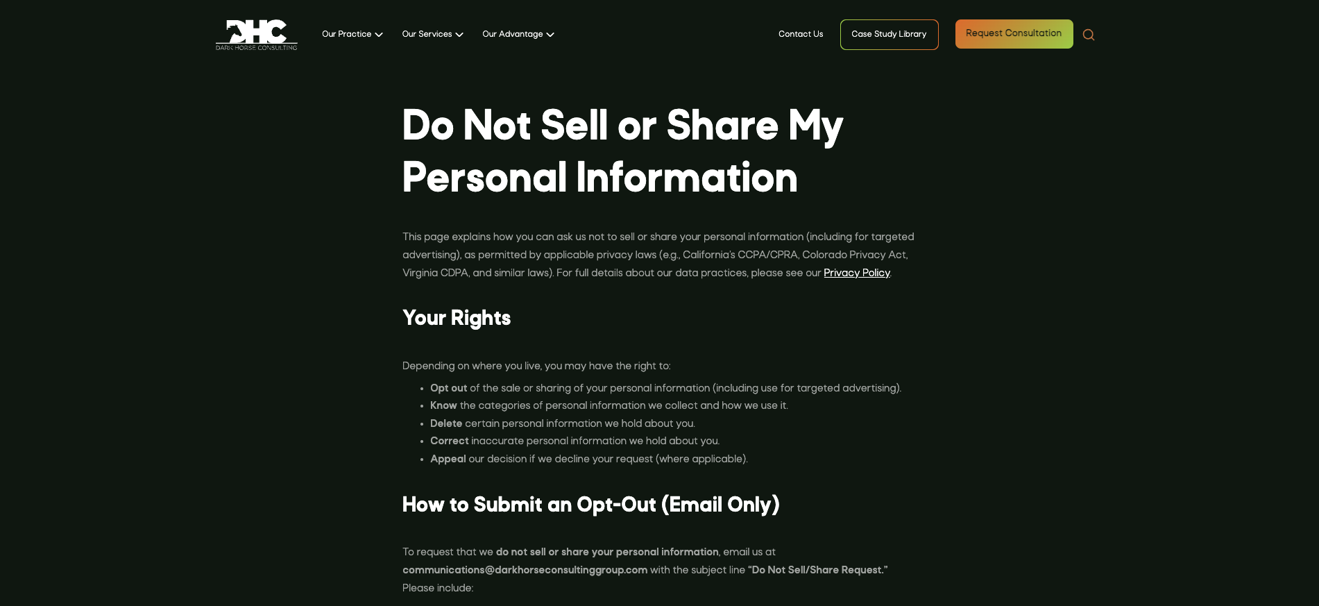 Do Not Sell or Share My Personal Information