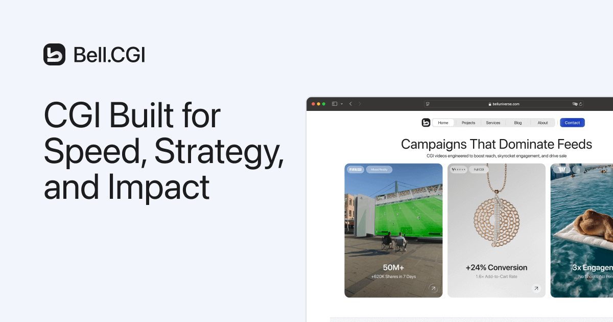 Our CGI Portfolio | Mixed Reality, Full CGI & AI Projects | Bell.CGI