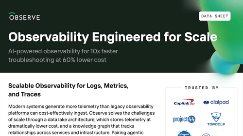 Observability Engineered for Scale