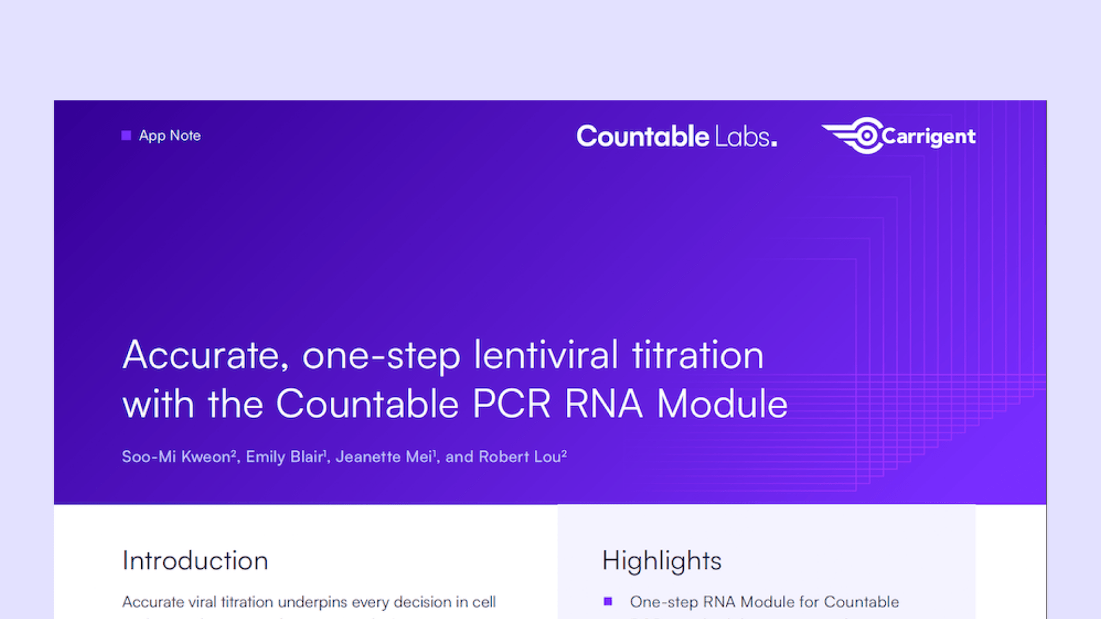 Accurate, one-step lentiviral titration with the RNA Module for ...