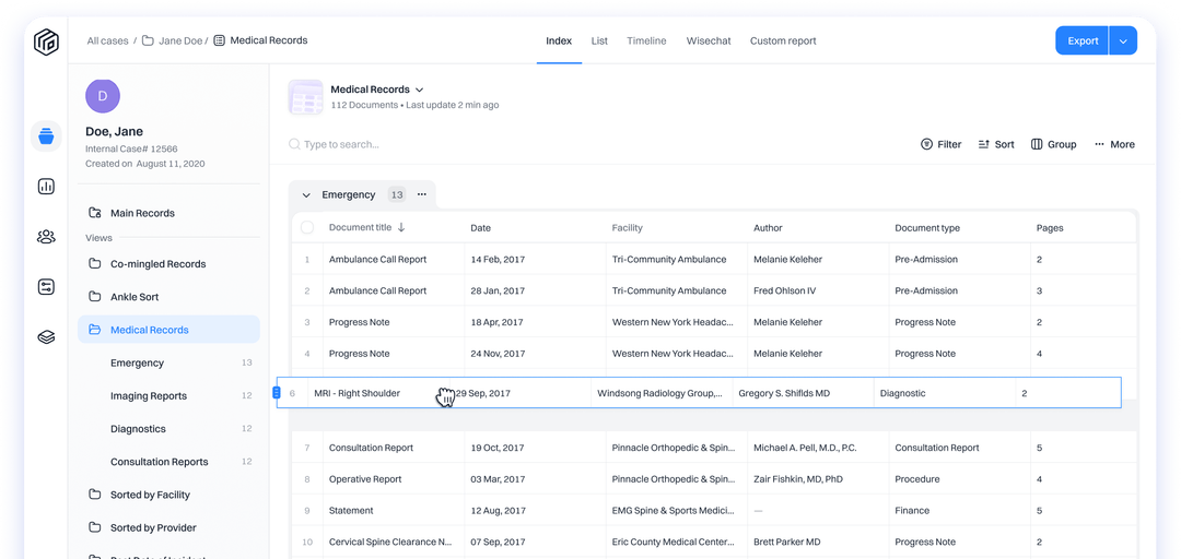 Wisedocs | AI Medical Record Summary Platform