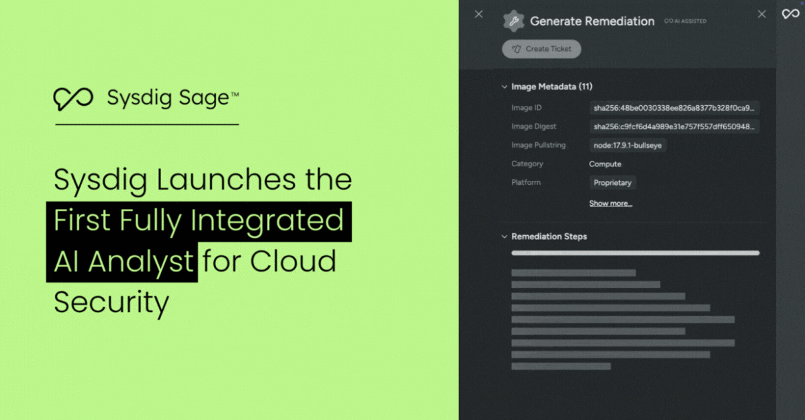 Sysdig Launches the First Fully Integrated AI Analyst for Cloud Security | Sysdig