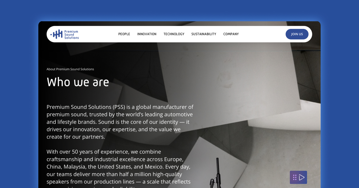 About Premium Sound Solutions - Audio Innovation Leaders Since 1987