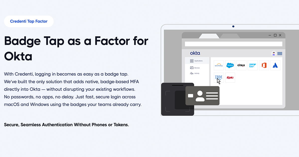 Credenti Tap Factor - Badge Tap as a Factor for Okta