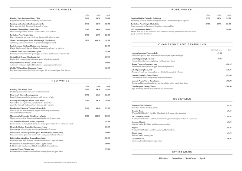 Menus | The Eagle & Child Ramsbottom – Seasonal British Cuisine