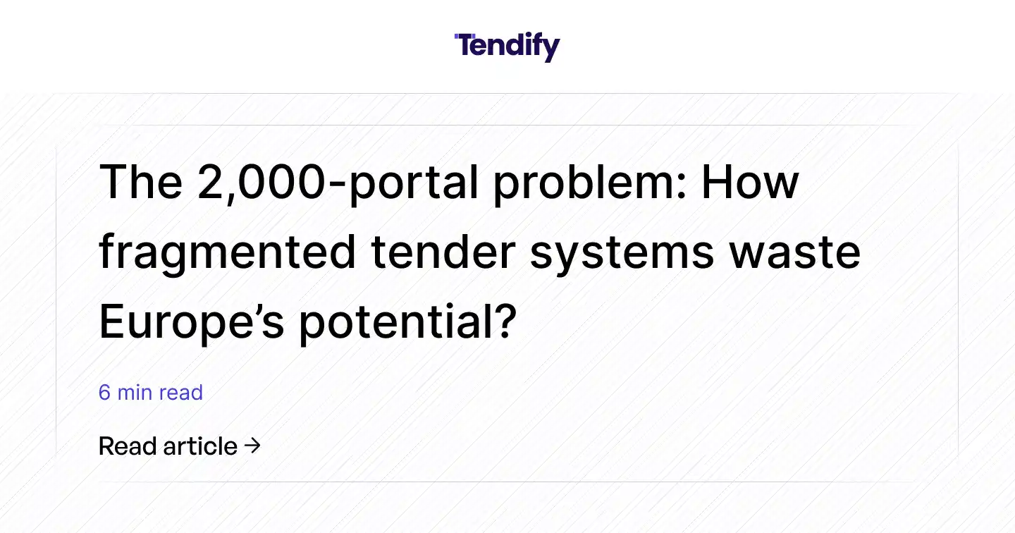 Tendify | The 2,000-portal problem