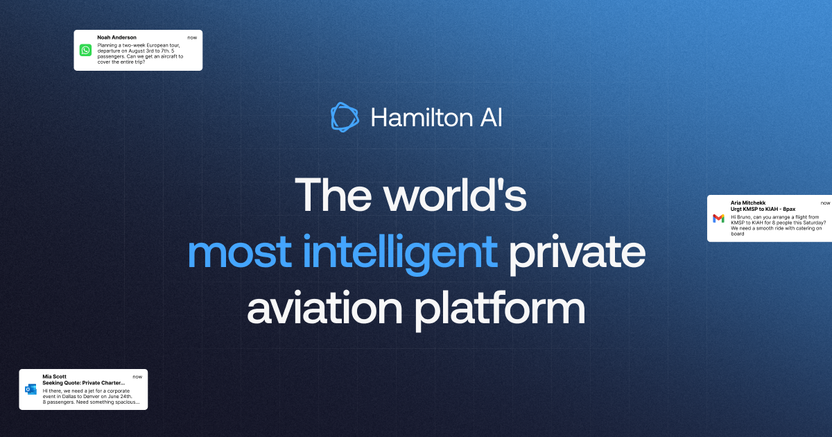 Hamilton AI - The World's Most Intelligent Private Aviation Platform
