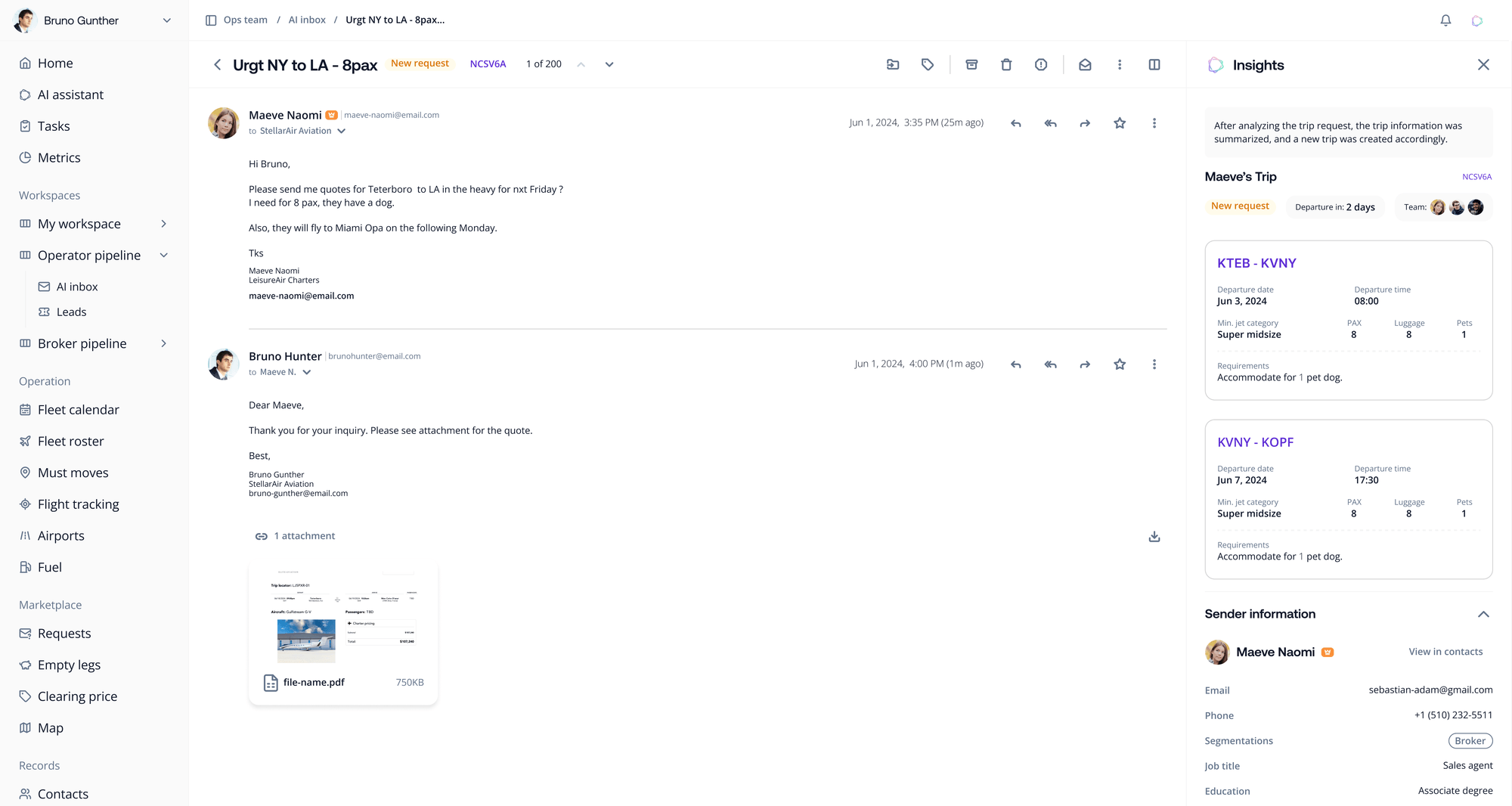 Hamilton AI - The World's Most Intelligent Private Aviation Platform