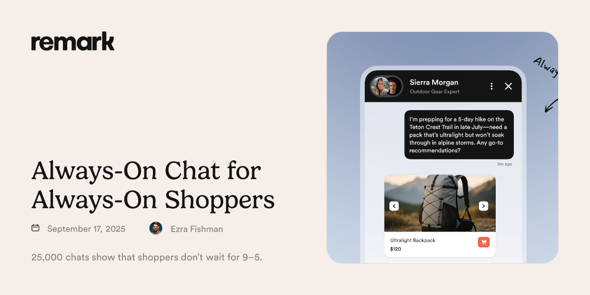 Always-On Chat for Always-On Shoppers – Remark