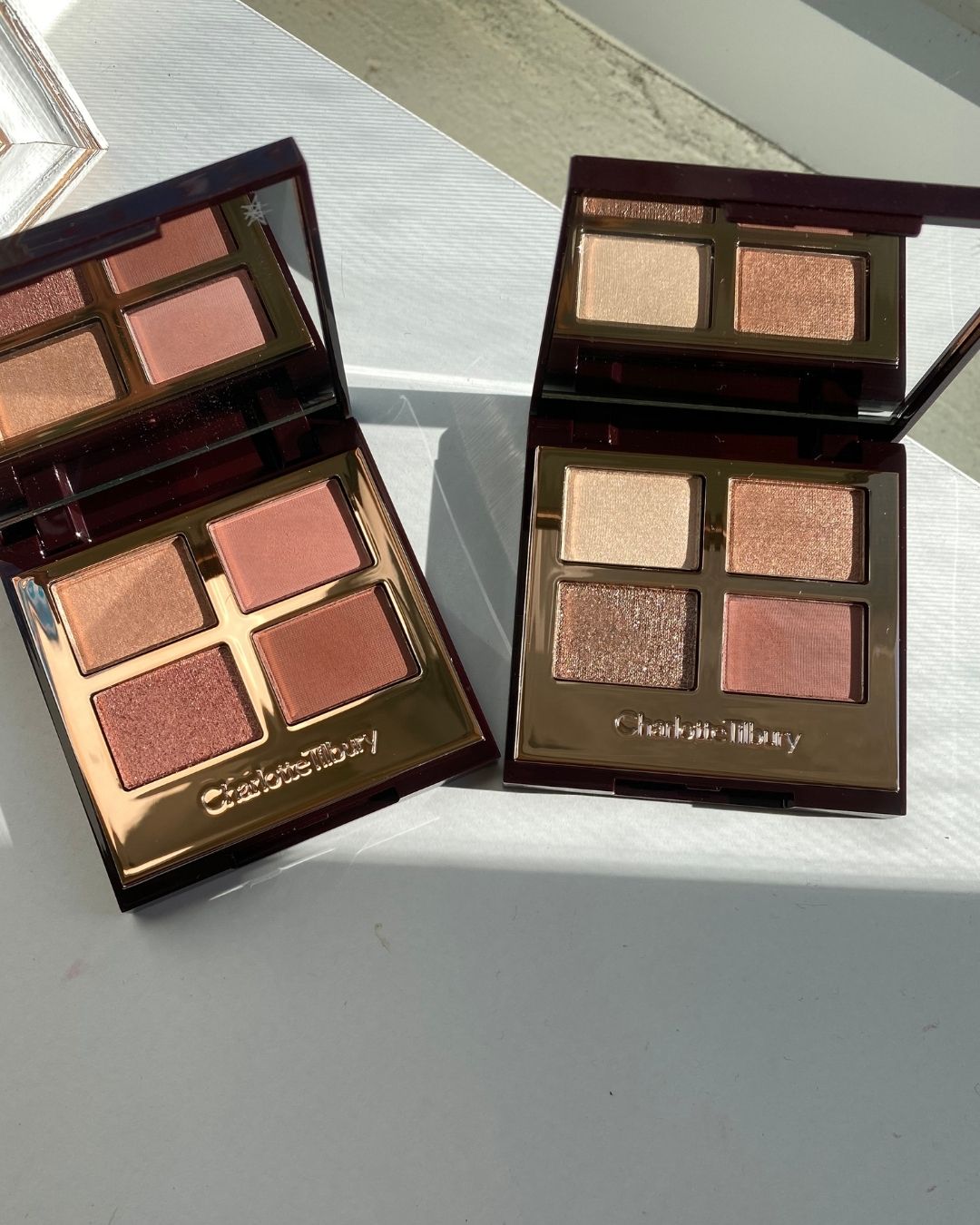 2 types of Charlotte Tilbury luxury palettes: Pearlescent and texture ...
