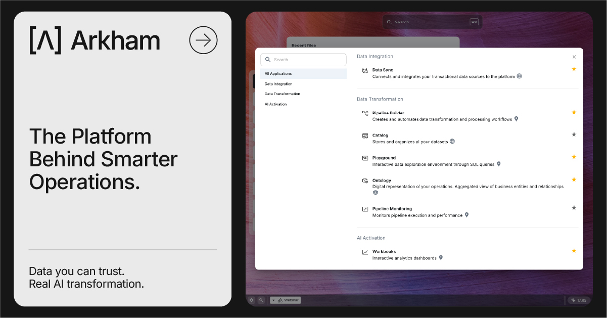 Arkham — The Data & AI Platform powering your company's future.