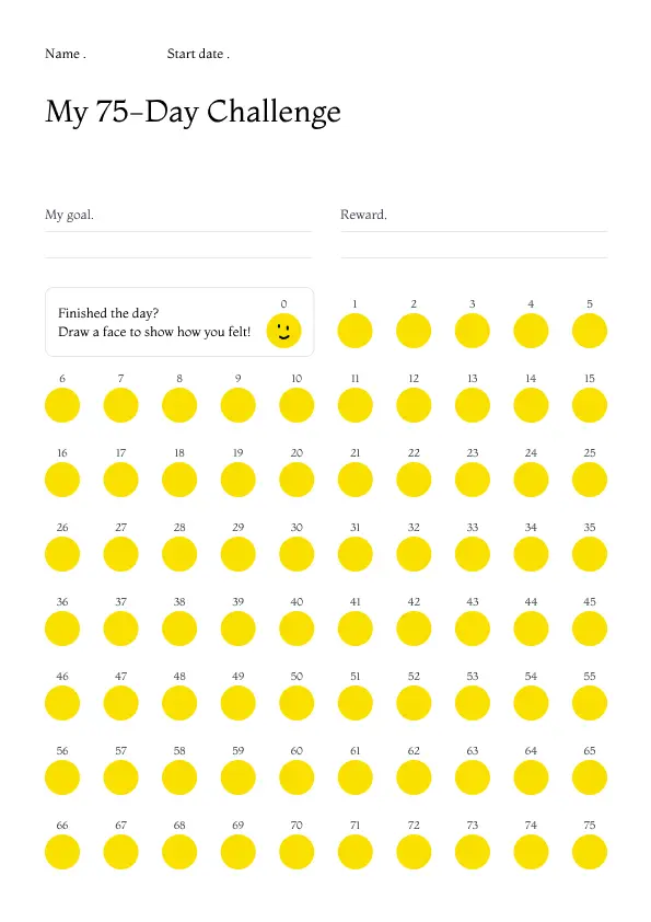 75 Hard Challenge Tracker | Fortress