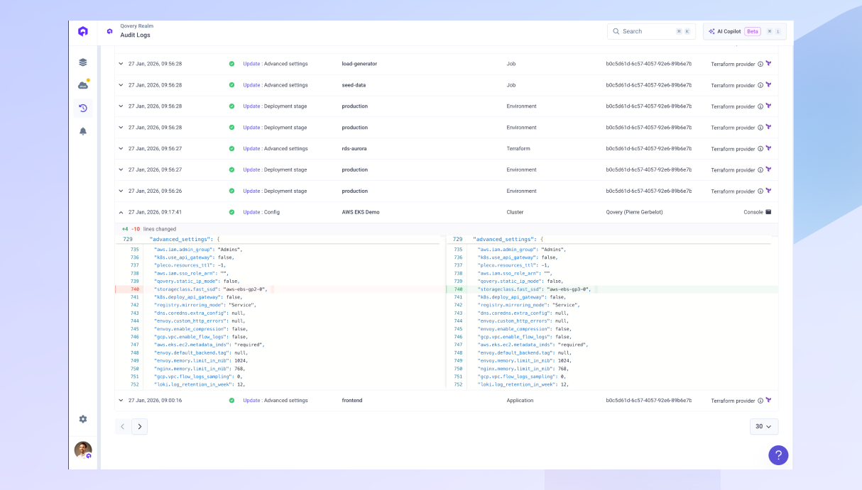 Event-based autoscaling, Copilot accessible to anyone, audit diff ...