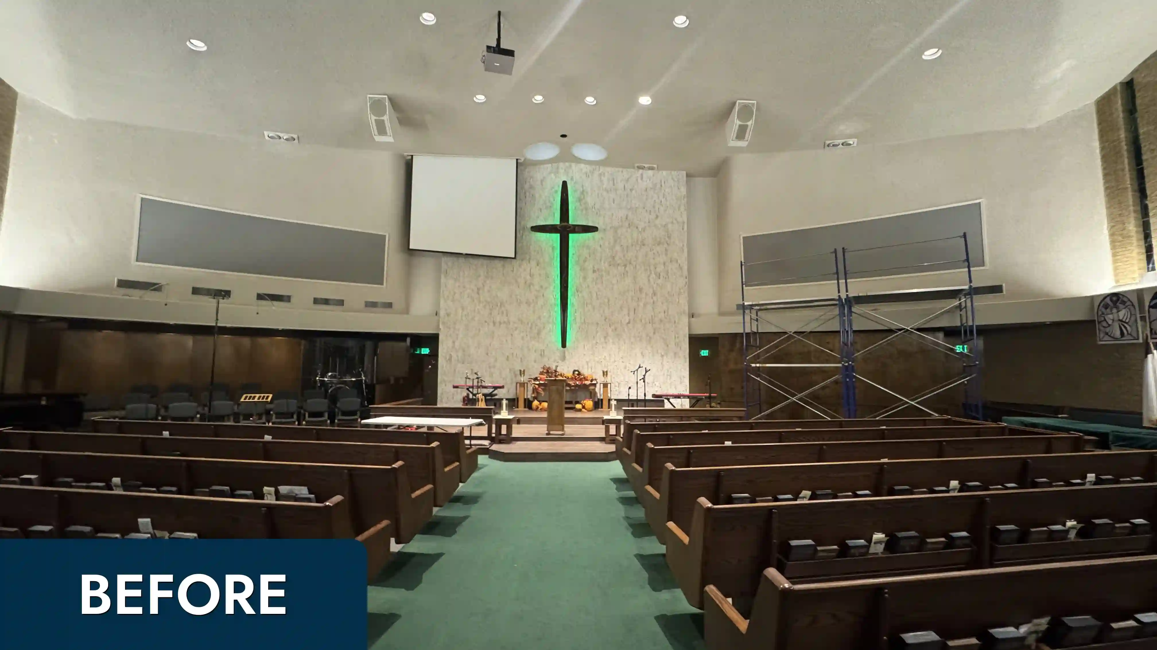 LED Church Screen Installation at Christ UMC, Farmers Branch