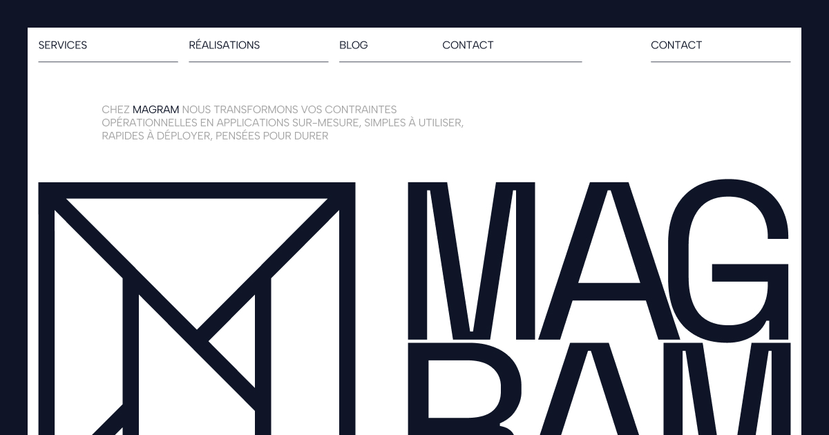 Agence Développement sur mesure | Logiciels métiers | Magram