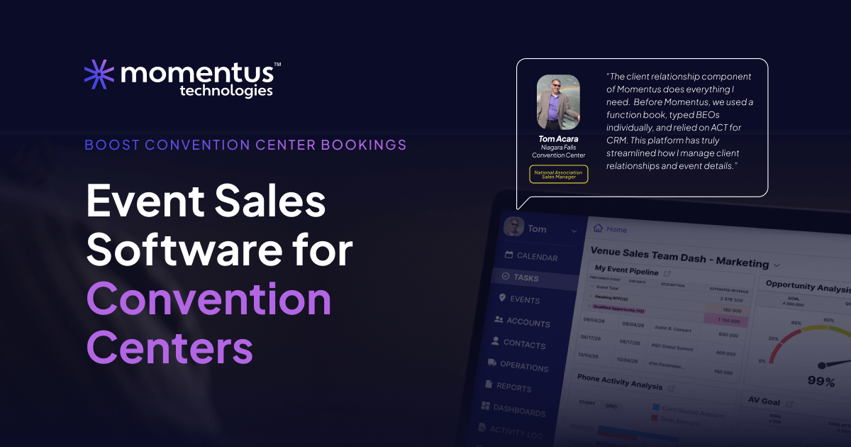 Convention Center Software for Sales Managers | Momentus