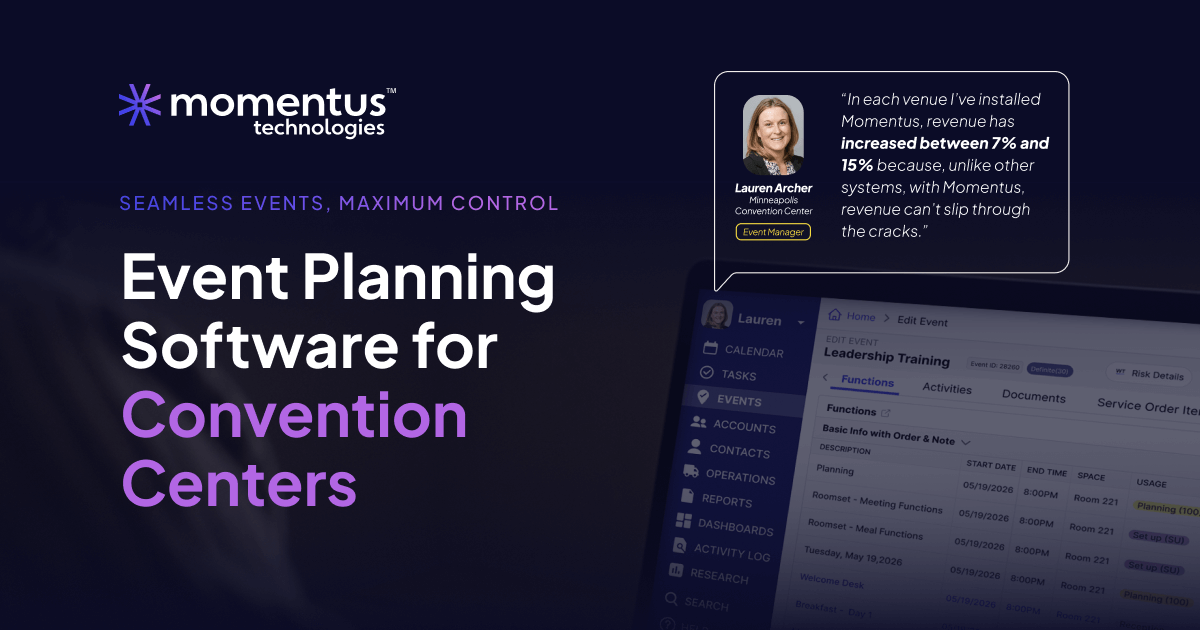 Convention Center Software for Event Managers and Planners | Momentus