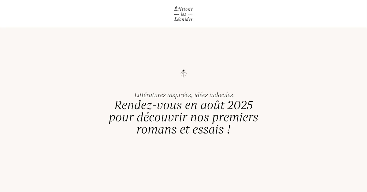 Éditions Les Léonides | Littératures engagées, idées indociles