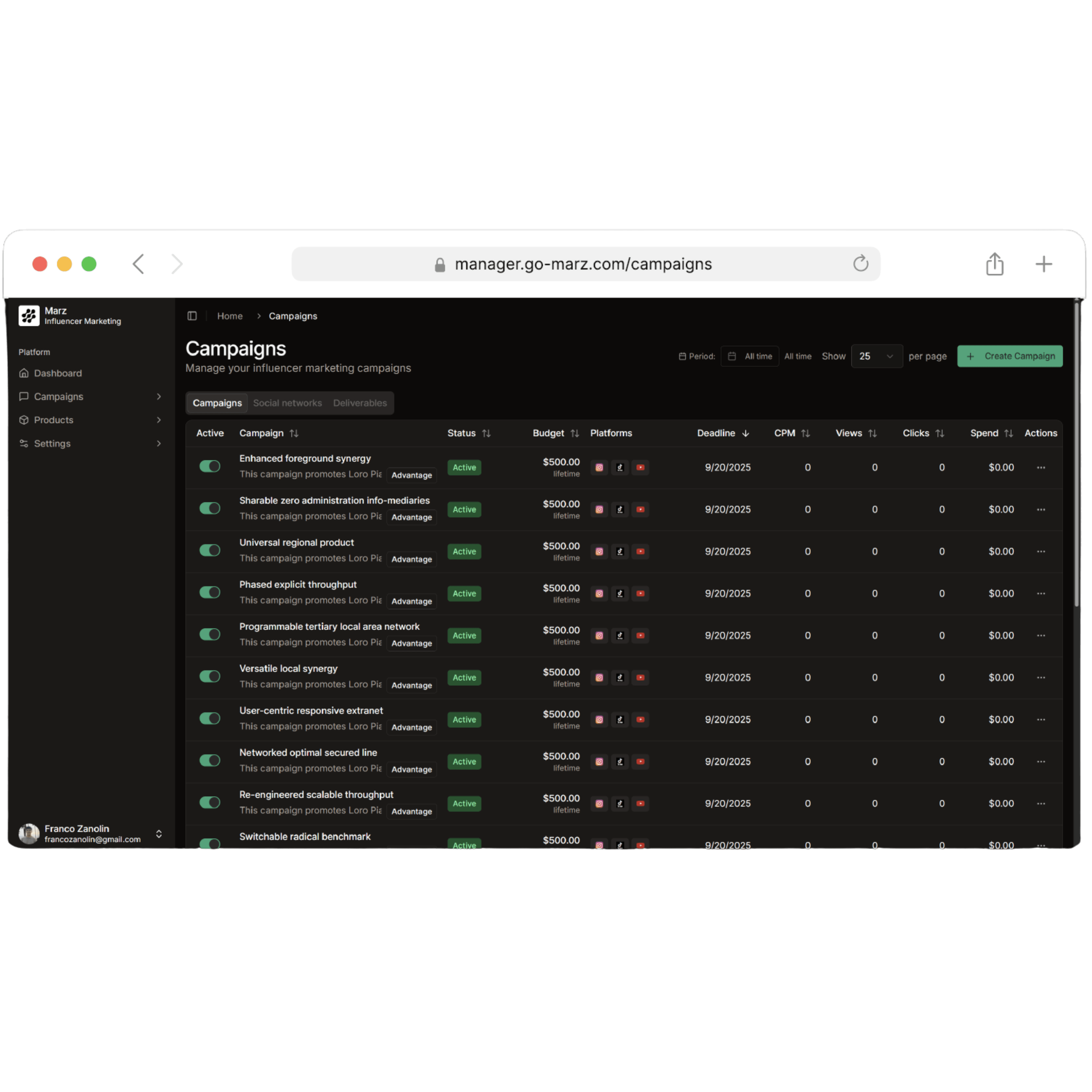 Marz | The Automated Influencer Network with programmatic precision