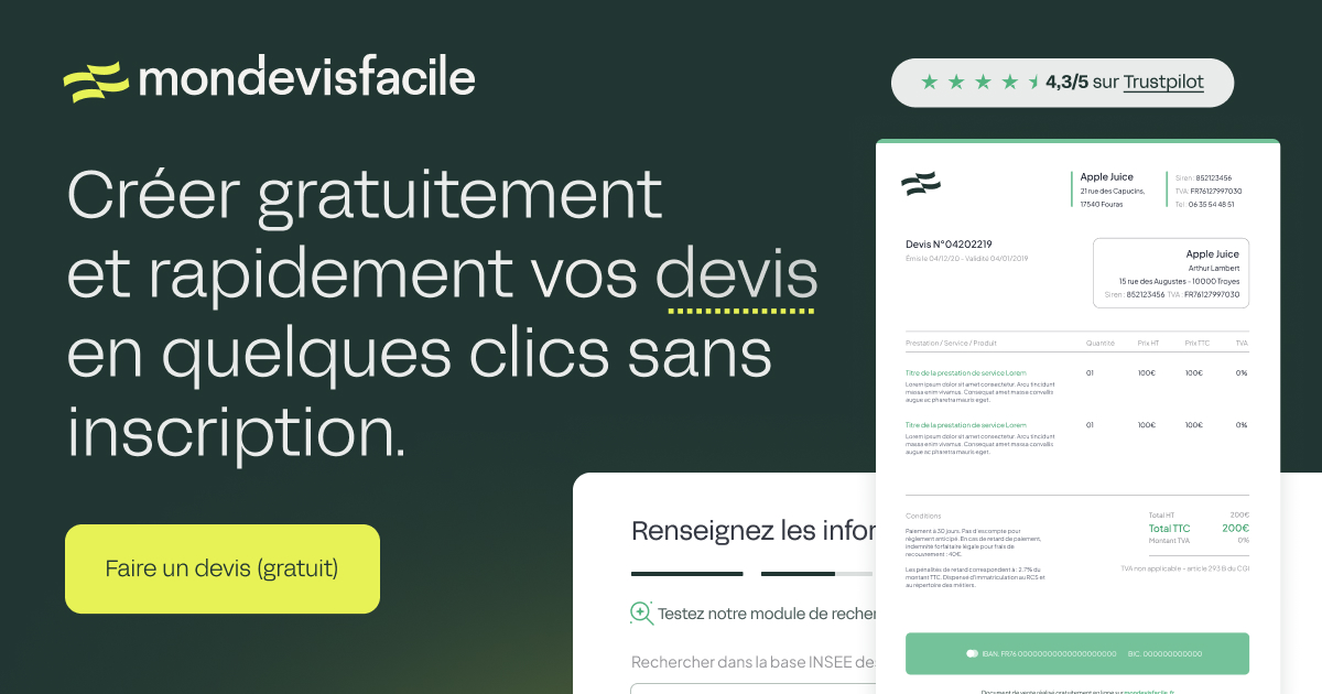 Mondevisfacile | Modèles devis Canva gratuits à télécharger