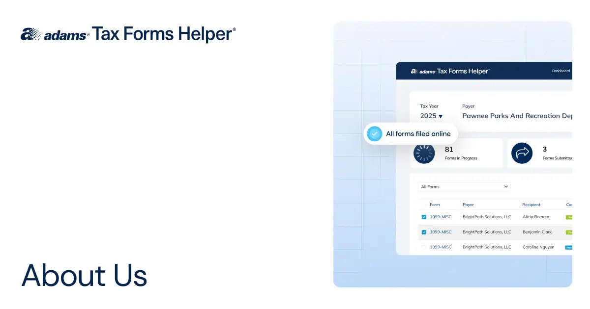 About Us | Adams Tax Forms