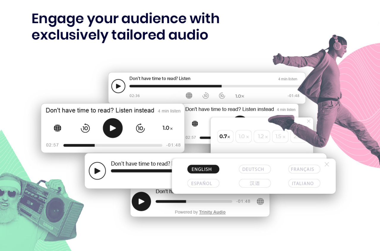 Trinity Audio – Text to Speech App - Webflow Apps & Integrations