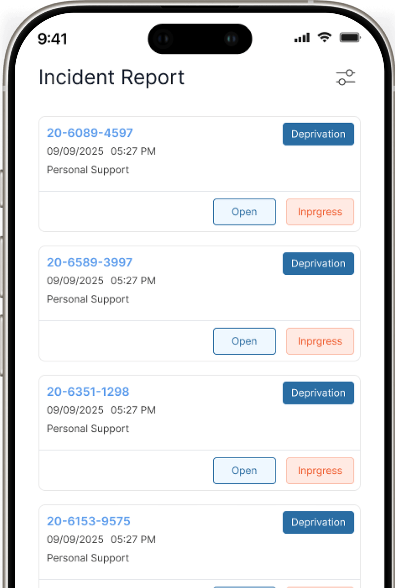 Incident Reporting Solution for Long-Term Care & IDD