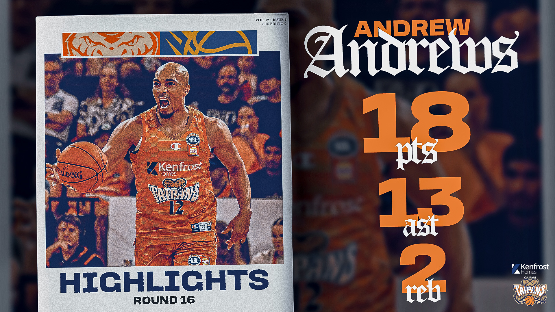 Andrew Andrews vs. Brisbane (Round 16, 2025/26) | Cairns Taipans