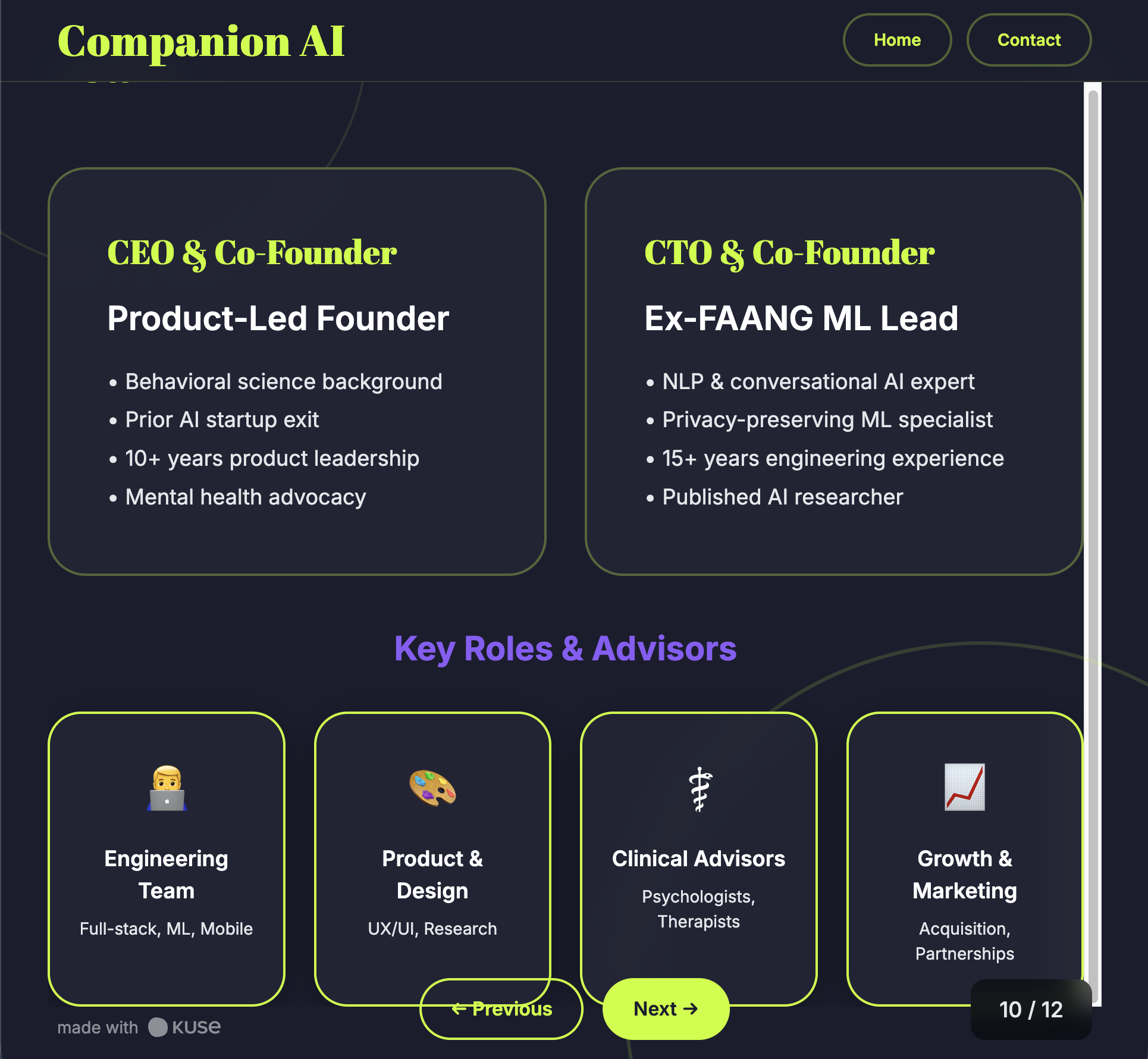 Free and Customizable Pitch Deck Templates | Kuse