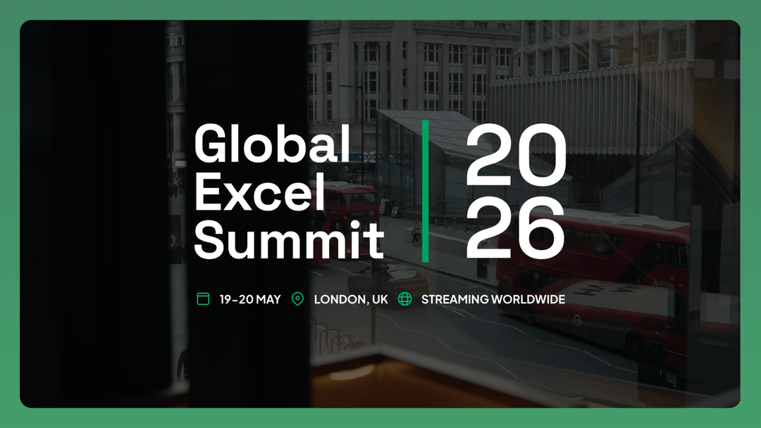 Global Excel Summit Returns to London in May 2026!