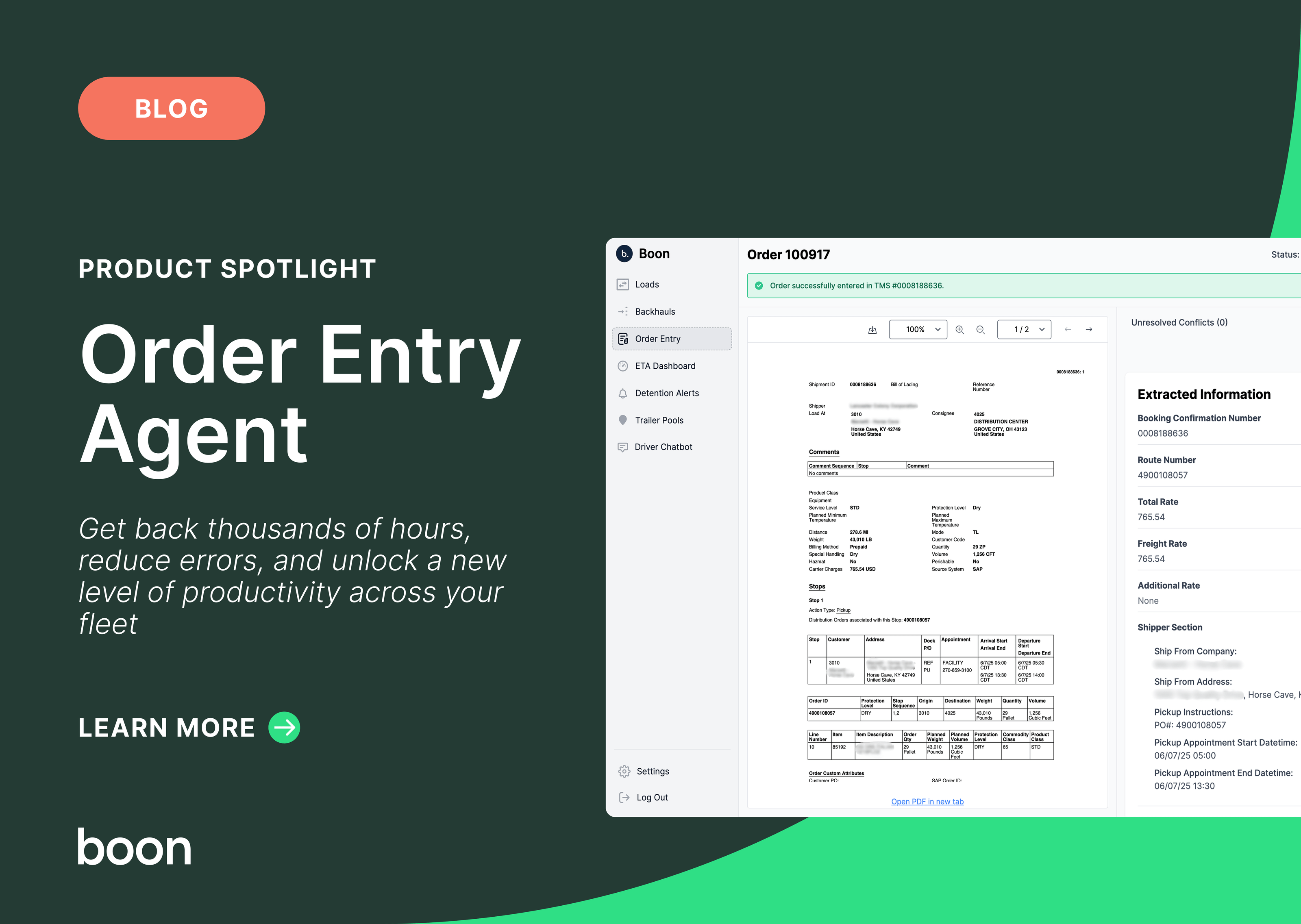 Boon Product Spotlight: Automated Order Entry