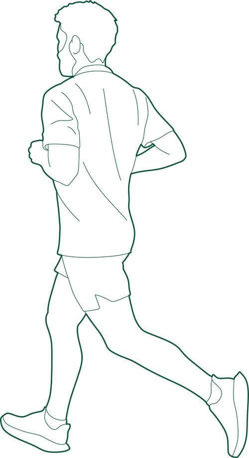 Male Running | Archibox People CAD Blocks