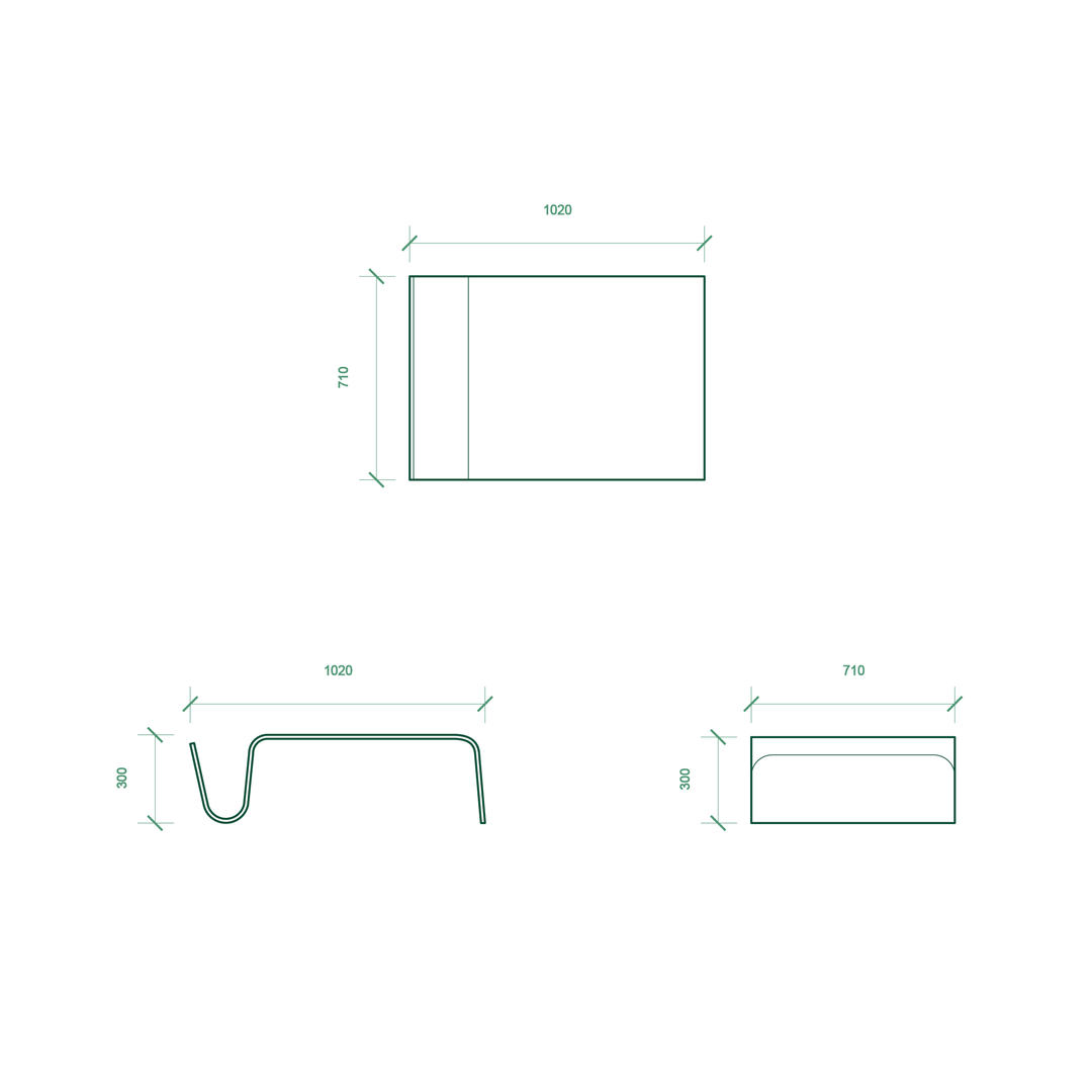 Bentwood Modern Coffee Table | Archibox Furniture CAD Blocks