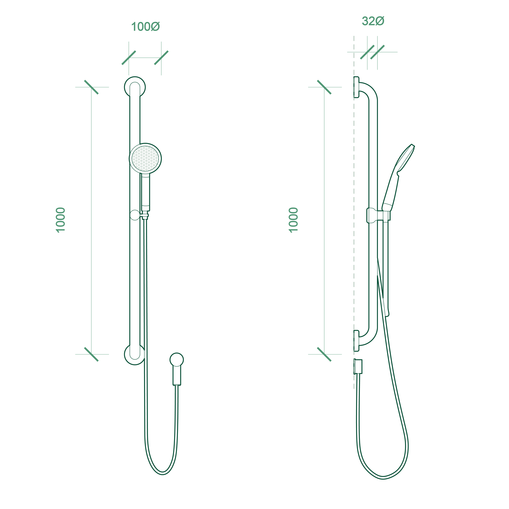 Accessible Shower Set | Archibox Fixture CAD Blocks