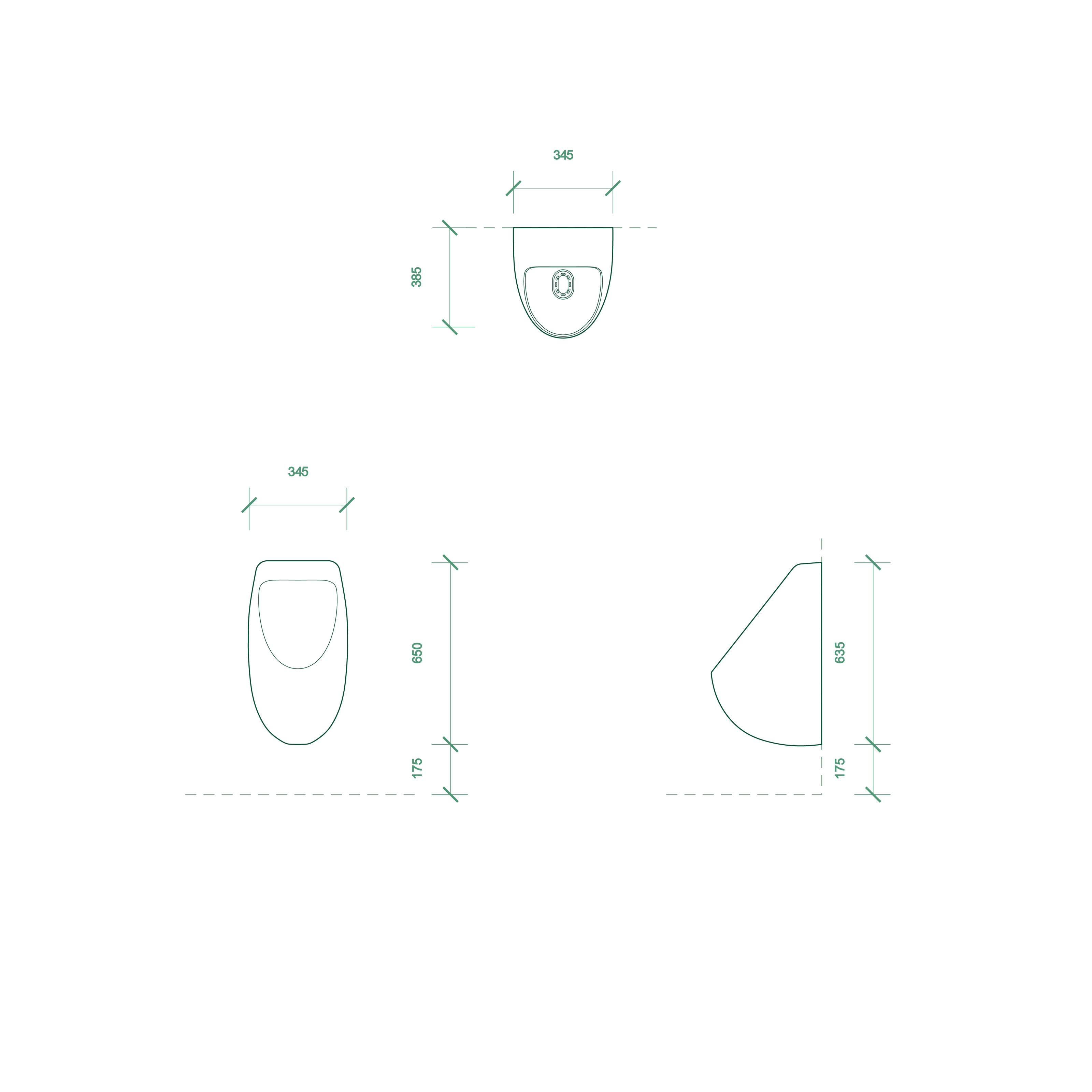 Invisi Series II Urinal Suite | Archibox Fixture CAD Blocks