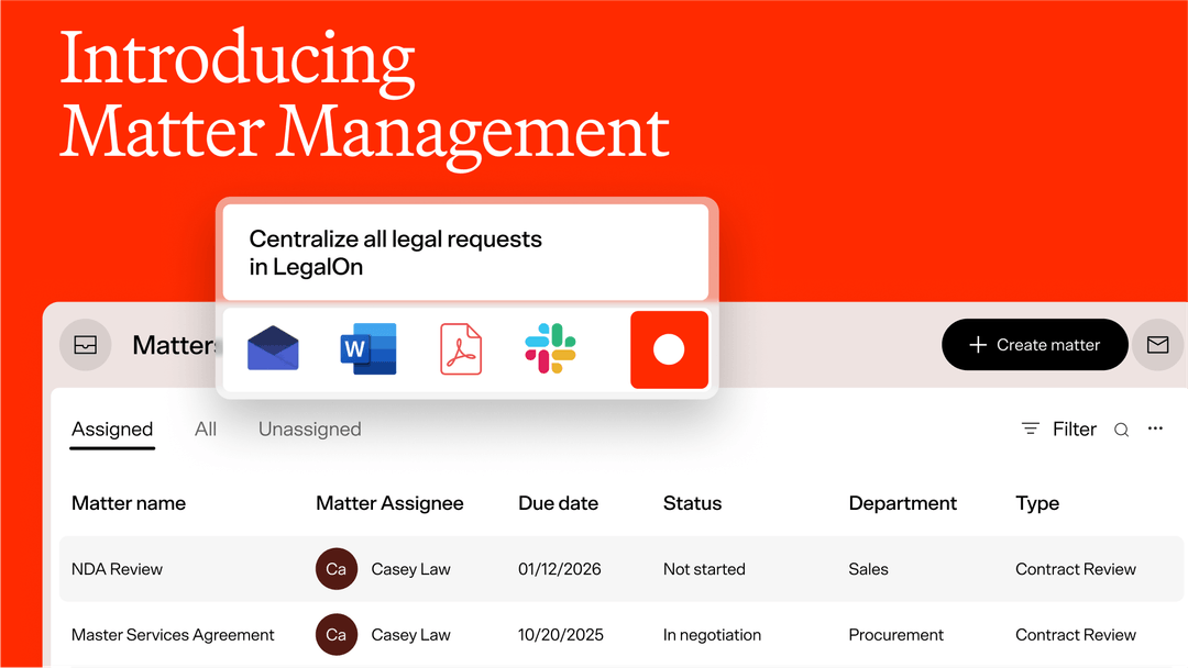 Beyond Contract Review: Introducing LegalOn Matter Management
