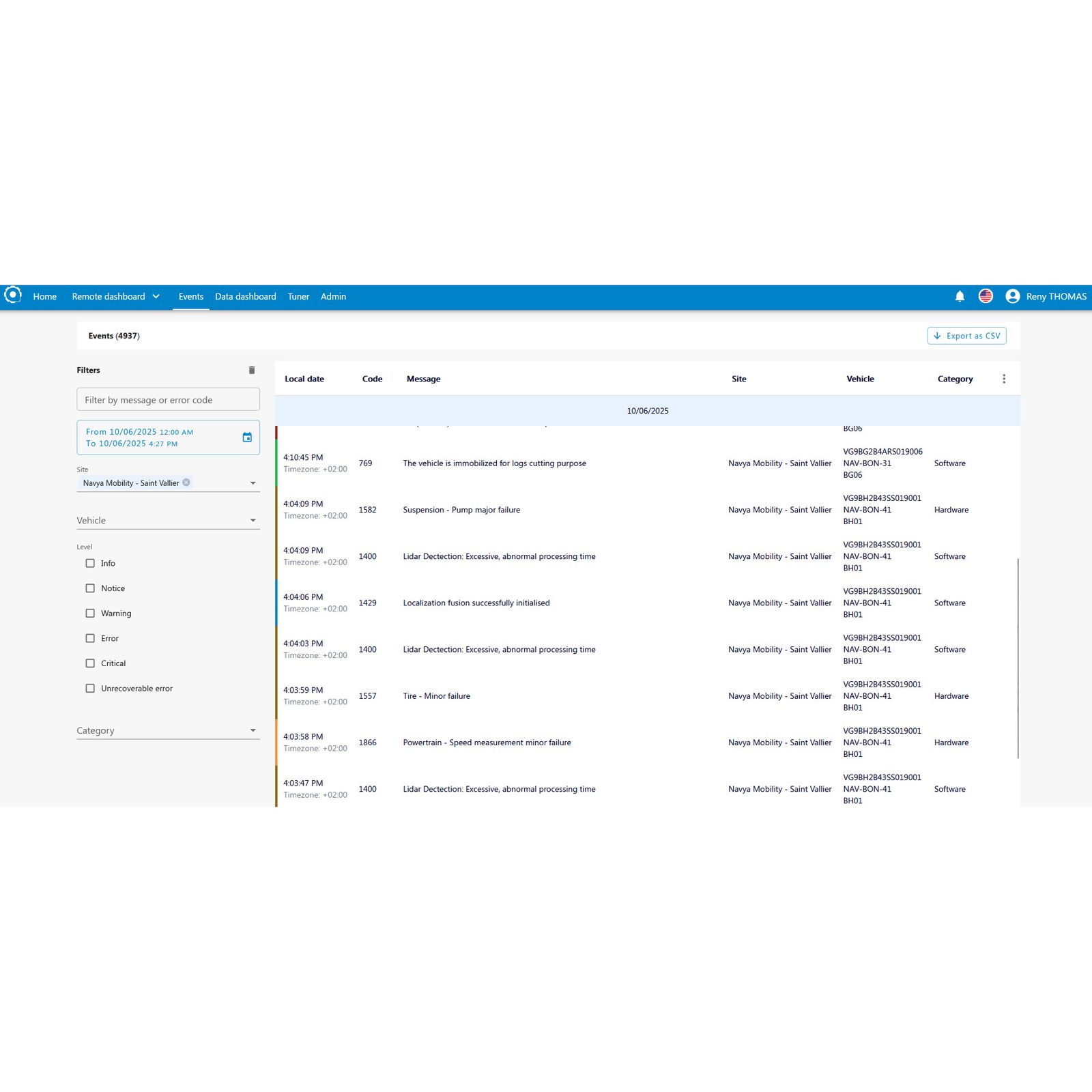 Navya Operate - Operations Management System for Autonomous Fleets