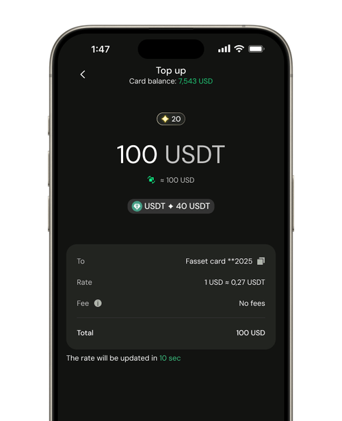 Fasset Card – Crypto-Backed Payment Card for Everyday Spending