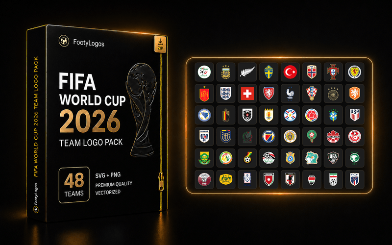 FIFA World Cup 2026 Team Logos Pack – SVG & PNG Football Logos | FootyLogos