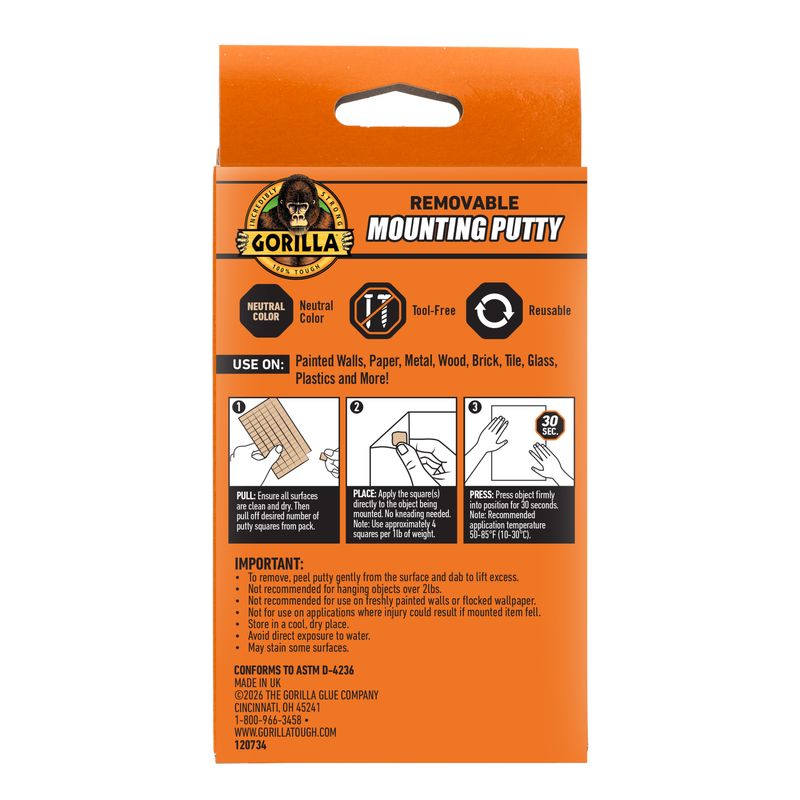 Gorilla Mounting Putty | Gorilla Glue