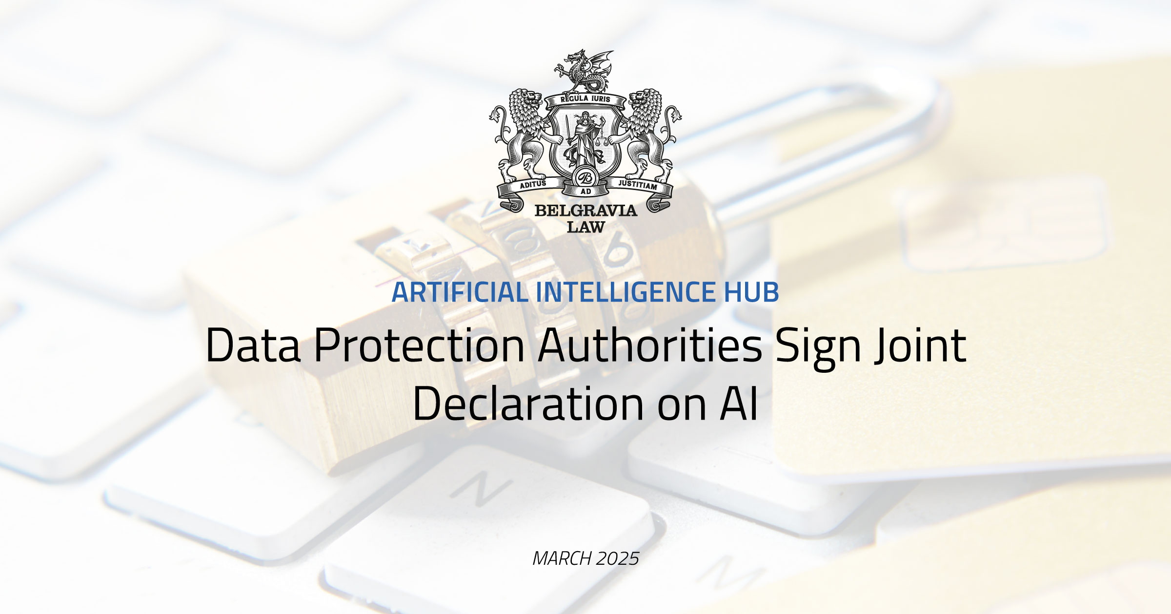 Data Protection Authorities Sign Joint Declaration on AI | Belgravia Law