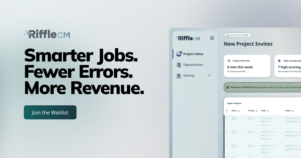 Smarter Jobs. Fewer Errors. More Revenue. | RiffleCM
