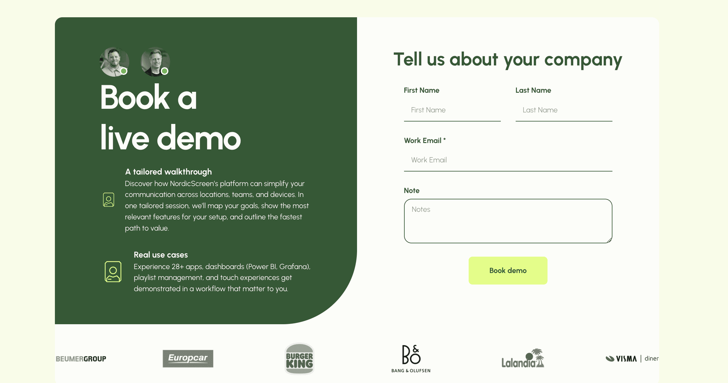 Book a Demo | NordicScreen Digital Signage Platform