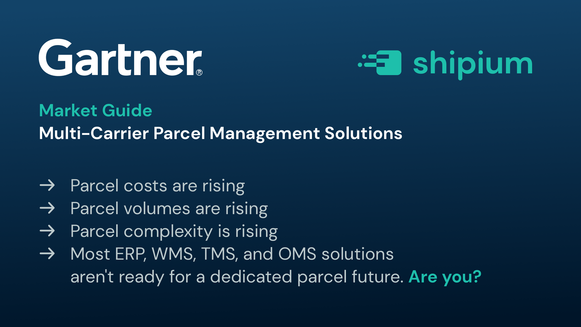 Shipium Recognized in the 2024 Gartner® Market Guide™ | Shipium