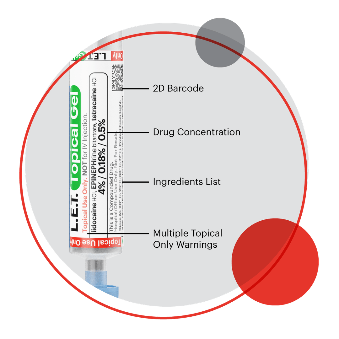Topical L.E.T. Gel | 3mL unit dose (10-packs)