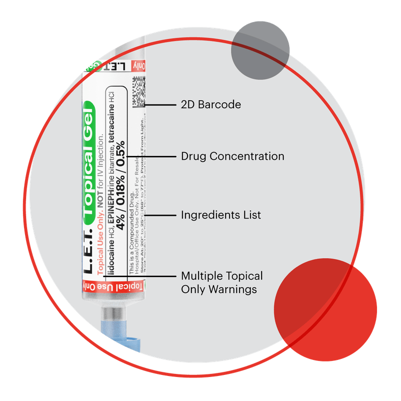 Topical L.E.T. Gel | 3mL unit dose (10-packs)
