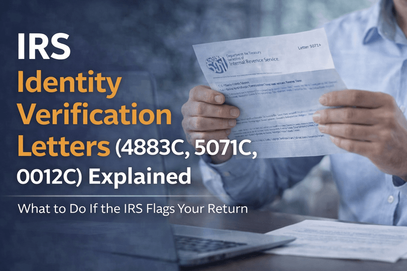 IRS Identity Verification Letters (4883C, 5071C, 0012C) Explained: What ...