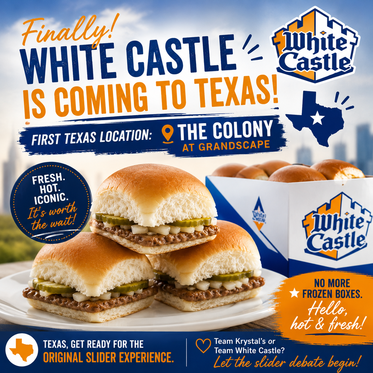 White Castle Is Finally Coming to Texas: The Colony Gets the First Location